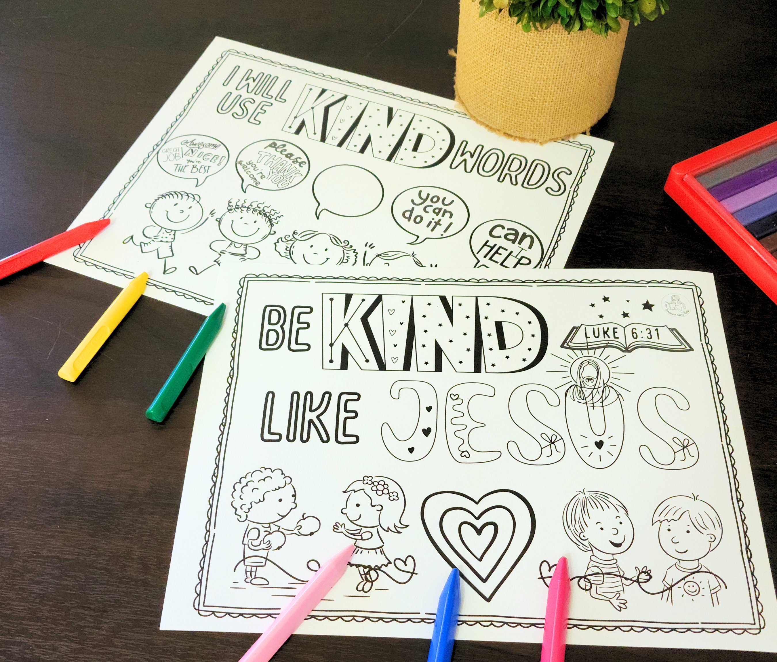 Kindness (luke 6:31 Do Unto Others) Coloring Spinner Wheel Craft & Pgs ...