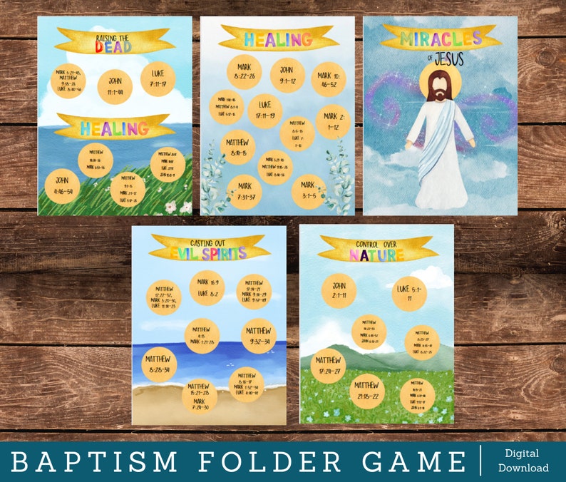 Miracles of Jesus Folder Game New Testament Bible Activity Kids Bible ...