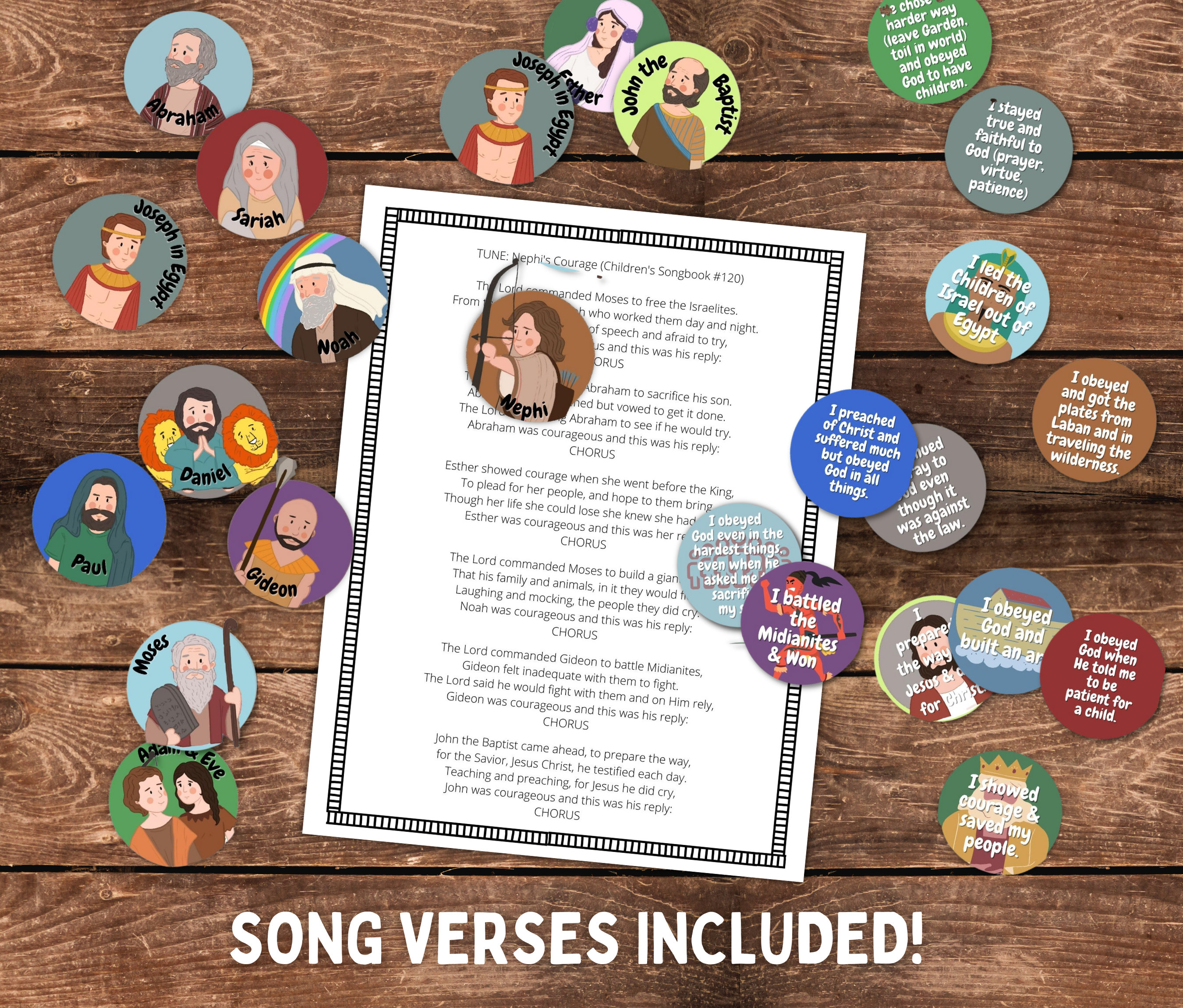 Obedience Kids Bible Activity Bundle Scripture Figures Card Match ...