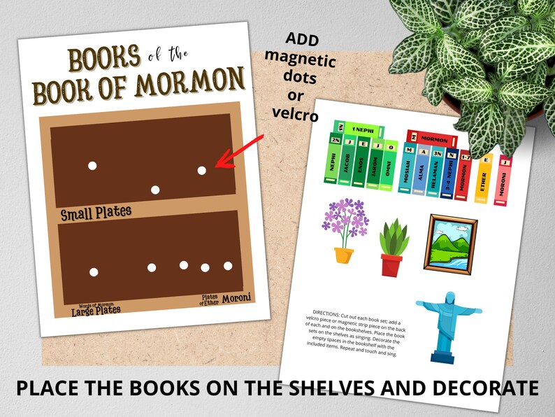 Books of Book of Mormon LDS Scriptures Memory Craft Game & Coloring ...