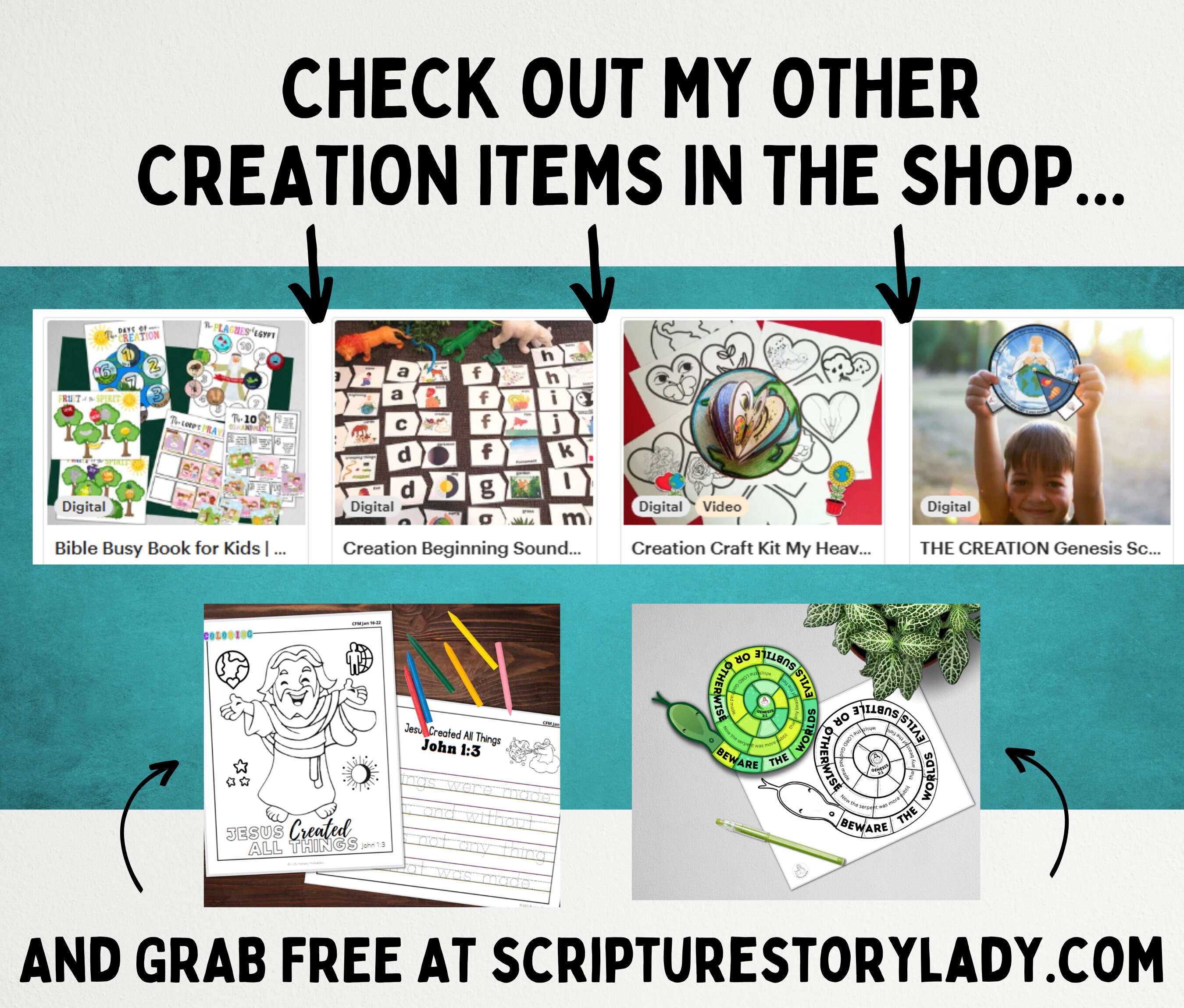 Days of Creation 9 Scripture Placemats | Gods 7 Days of Creations ...