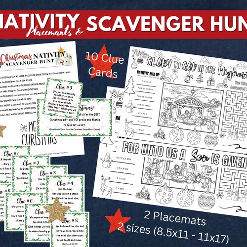 Nativity Treasure Hunt. Christmas Scavenger Hunt for Kids. - Etsy