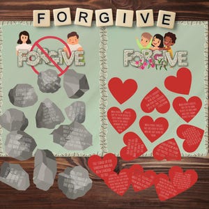 Forgiving Forgiveness LDS Folder Game, Scripture Trace, Forgive/not ...