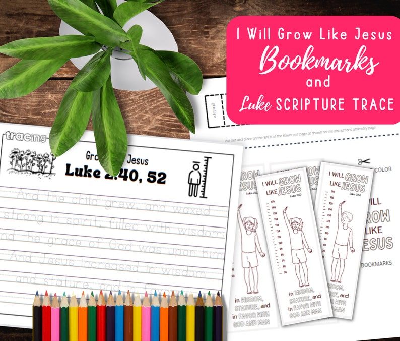 Luke 2: 52 Jesus Grew in Wisdom Bible Bundle | Folder Game Match ...