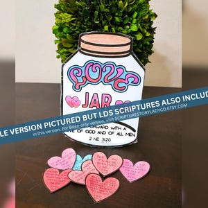 Love Jar Craft, Scripture Lessons on Love, Come Follow Me Primary ...