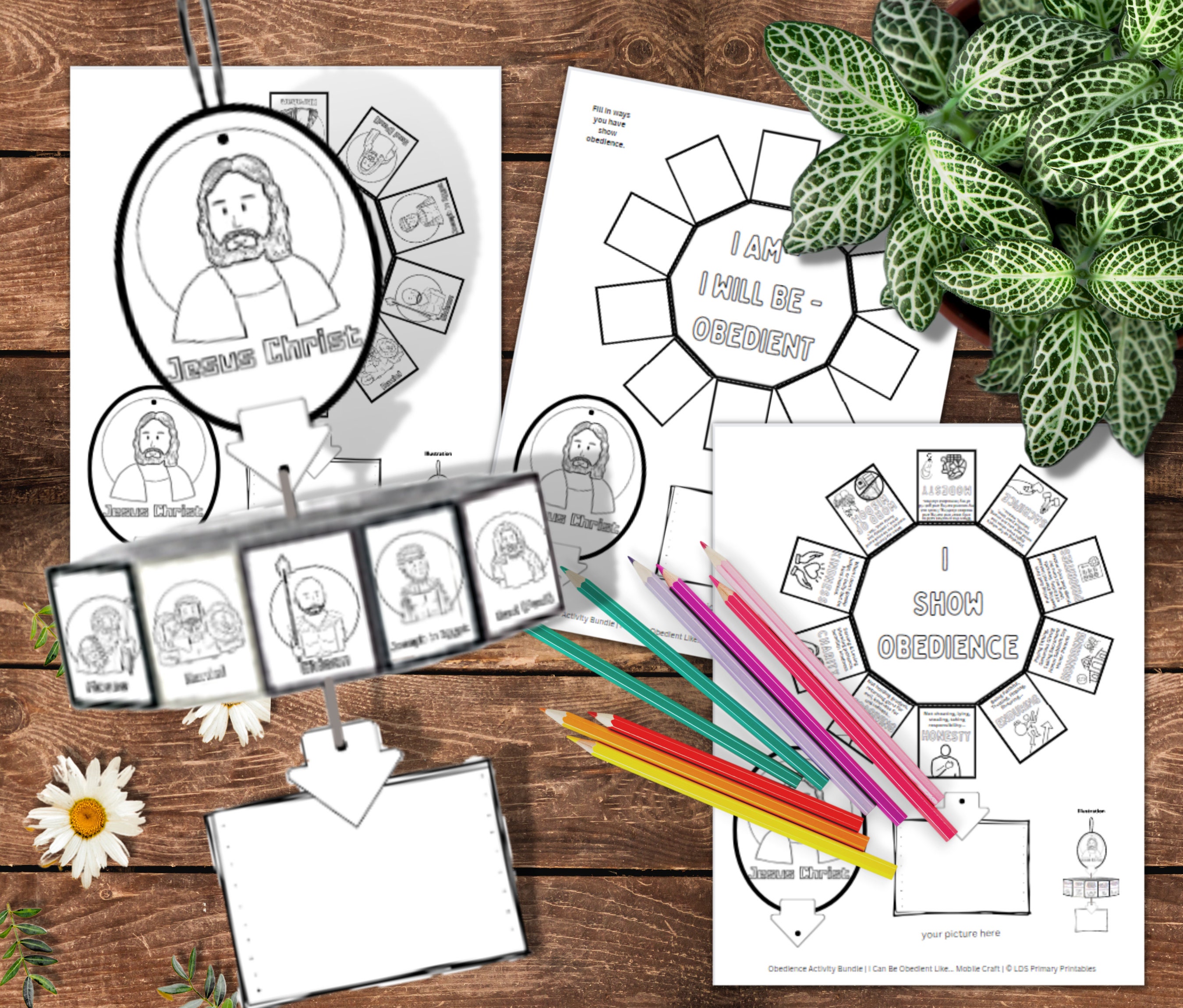 Obedience Kids Bible Activity Bundle | Scripture Figures Card Match ...