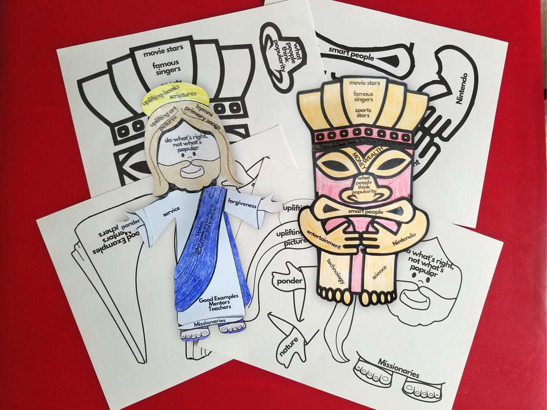 Follow Jesus or Idols Craft Coloring Puzzles for Kids (come Follow Me ...