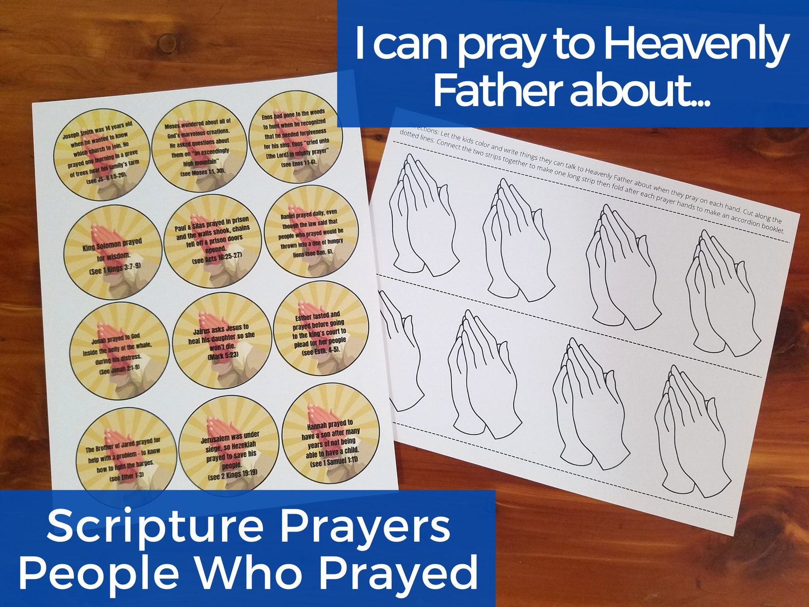 PRAYER Bundle: Praying People. Prayer Hands Circles, Coloring, Steps ...