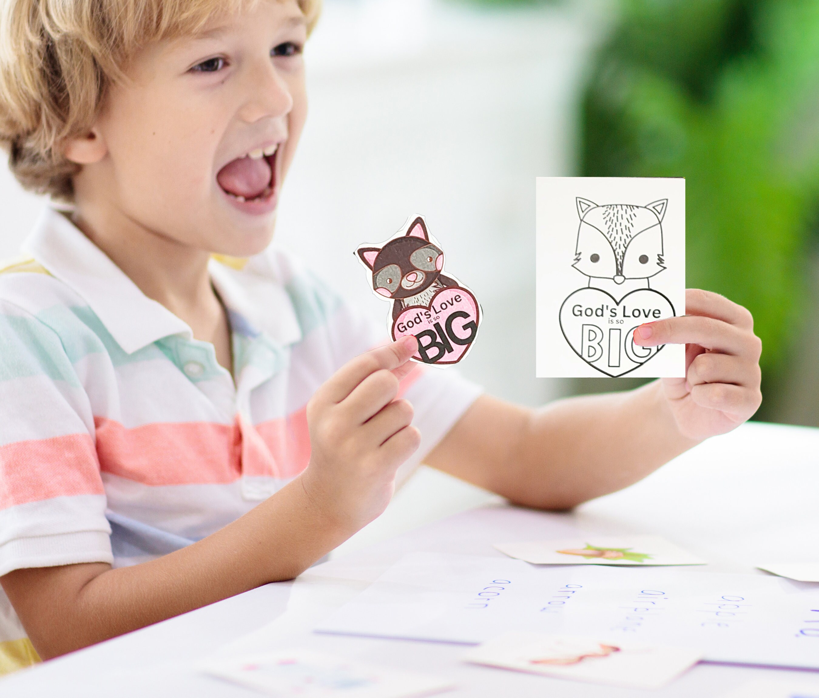 God's Love Kids Coloring Craft Bundle: God's Love so Big Animal ...