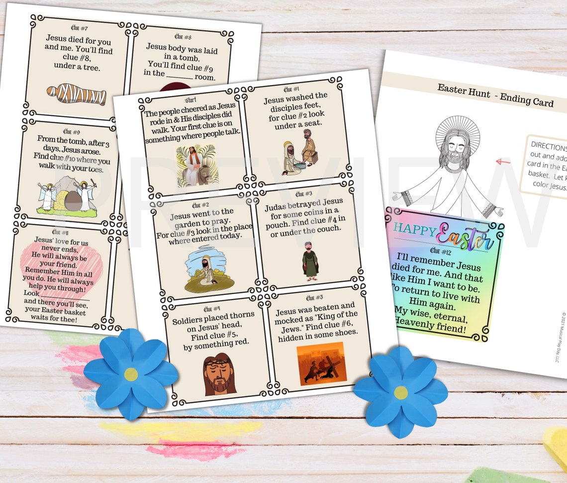 Christ-centered Easter Basket Scavenger Hunt CHURCH EDITION - Etsy