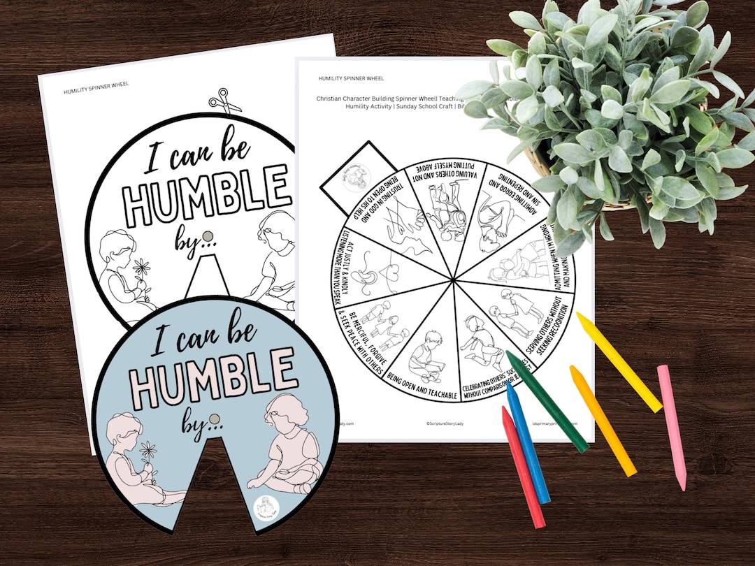 LDS Humility Spinner Wheel Craft, Come Follow Me Humility Humble Lesson ...