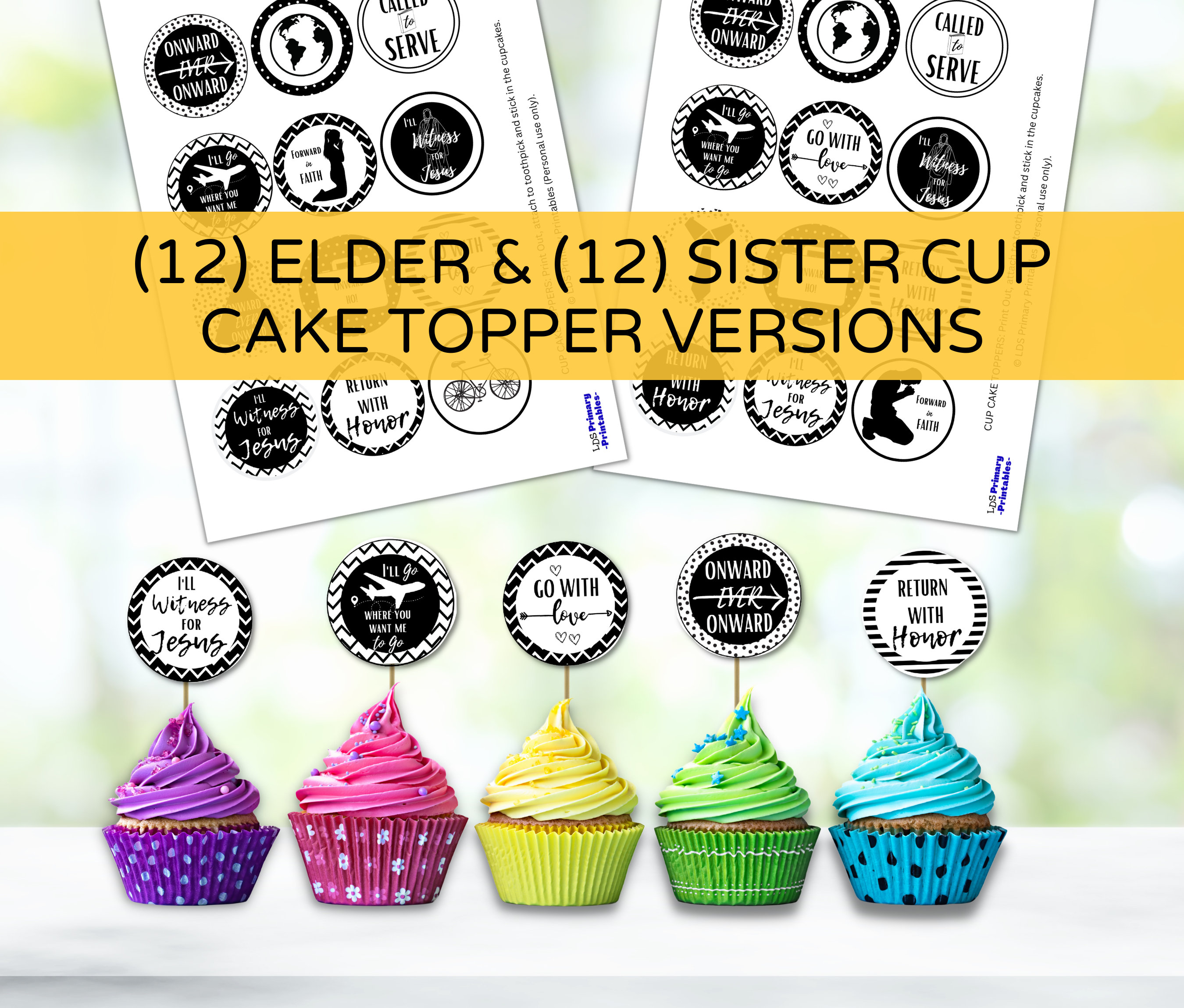 LDS Missionary Mission Call Farewell Party Kit: Banner & Cupcake ...