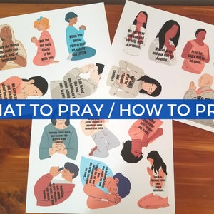 PRAYER Bundle: Praying People. Prayer Hands Circles, Coloring, Steps ...