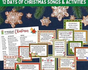 12 Days of Christmas Activities - Etsy