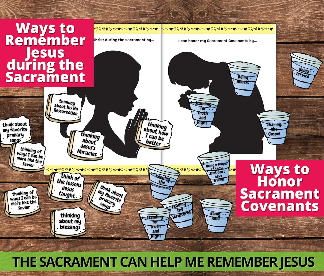 LDS Sacrament Folder Game: Sacrament Covenants Remembering Jesus, LDS ...