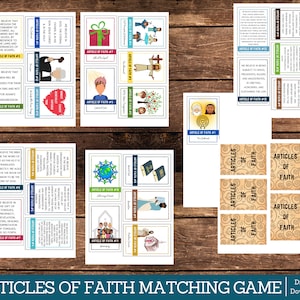 Articles of Faith Flashcards | Matching | Memorization | LDS Primary ...