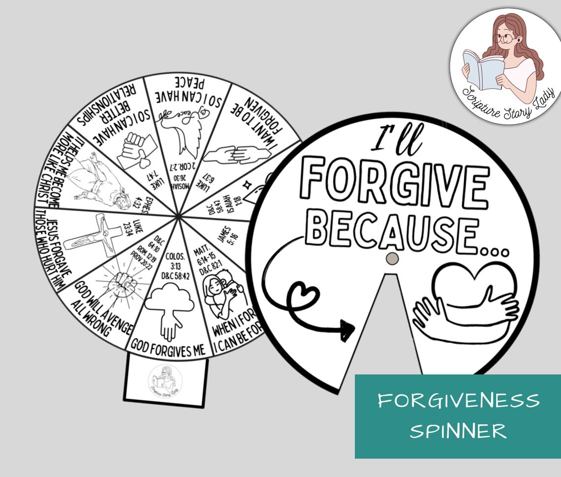 BIBLE-ONLY Forgiveness Mobile & Spinner Wheel Crafts, Come Follow Me ...