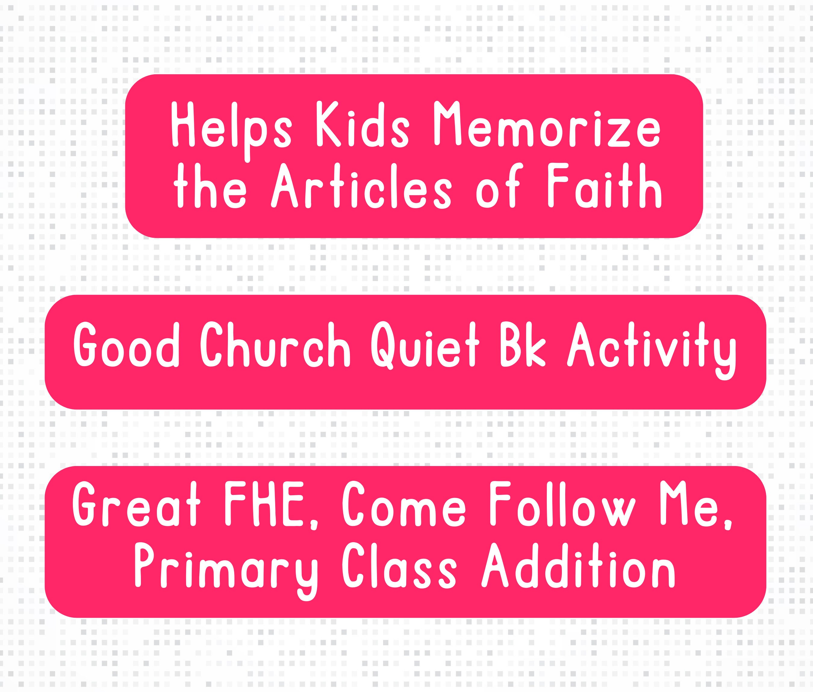 Articles of Faith Flashcards Matching Memorization LDS - Etsy