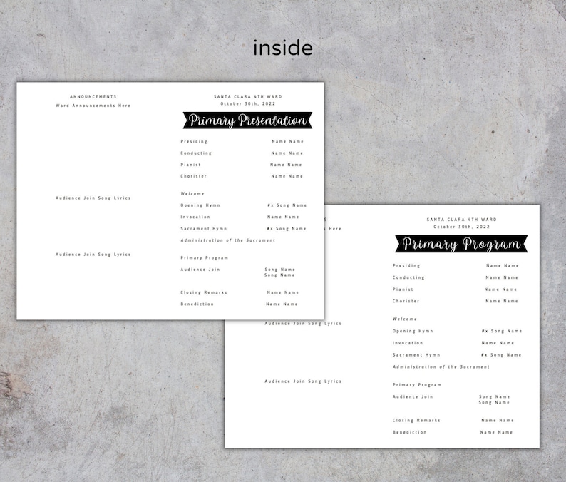 Editable LDS Primary Singing Time Program Presentation Big Bundle ...