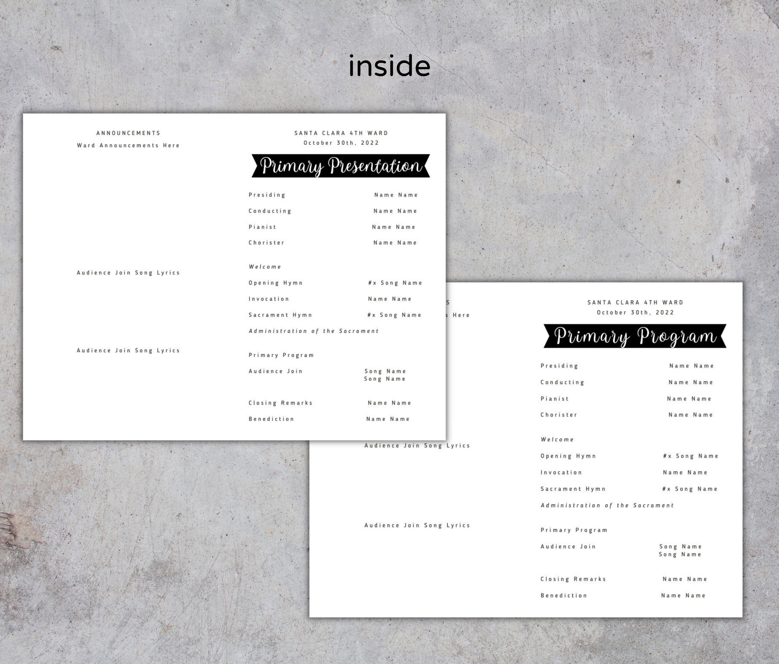 Editable LDS Primary Singing Time Program Presentation Big Bundle ...