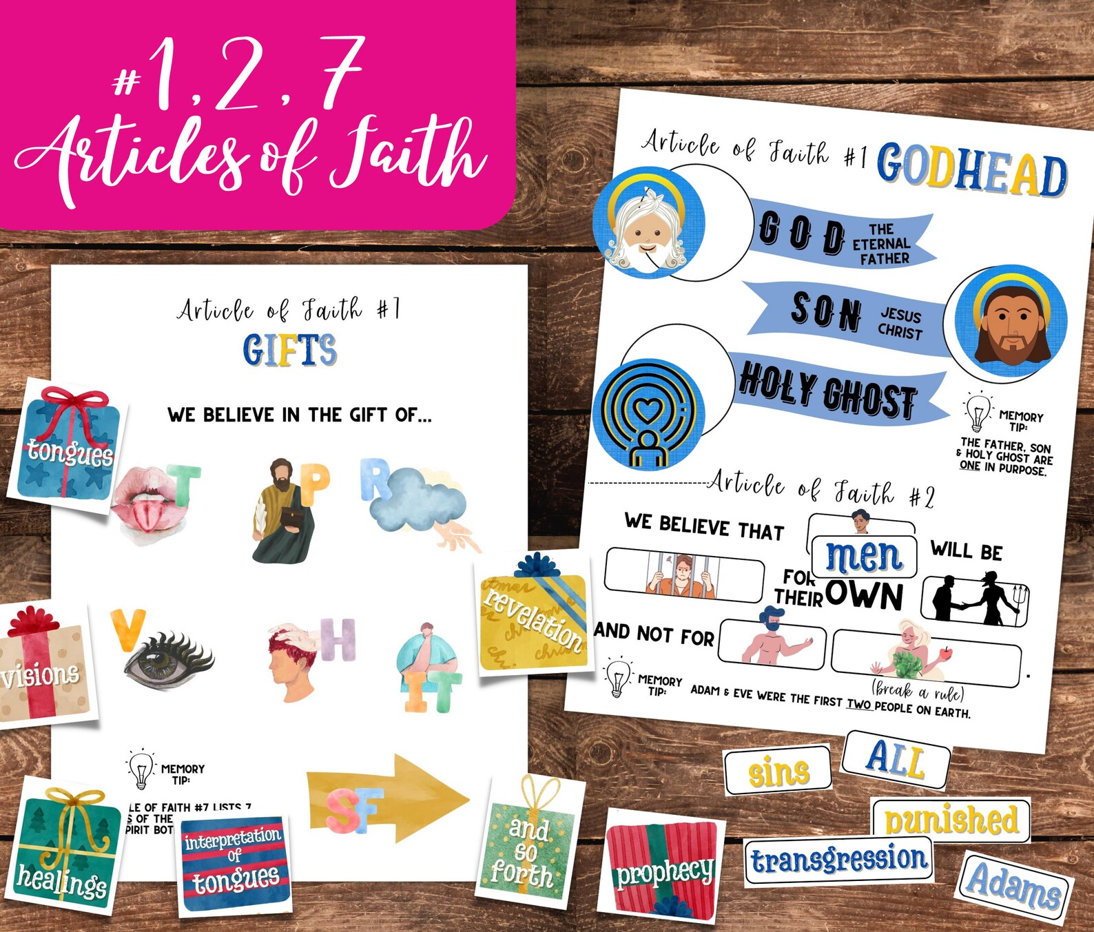 Articles of Faith Activity Bundle: 13 Printable Activity Pages | Come ...