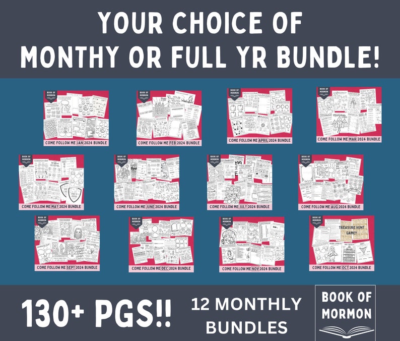 June Come Follow Me 2024 Book of Mormon Bundle Mosiah 25-29 - Etsy