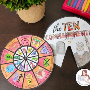 Ten Commandments Tablets Moses Exodus Memory Game Printable, Bible ...