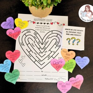 Matthew 22:37 Love Lord God With All Heart Box & Puzzle Coloring, Kids ...