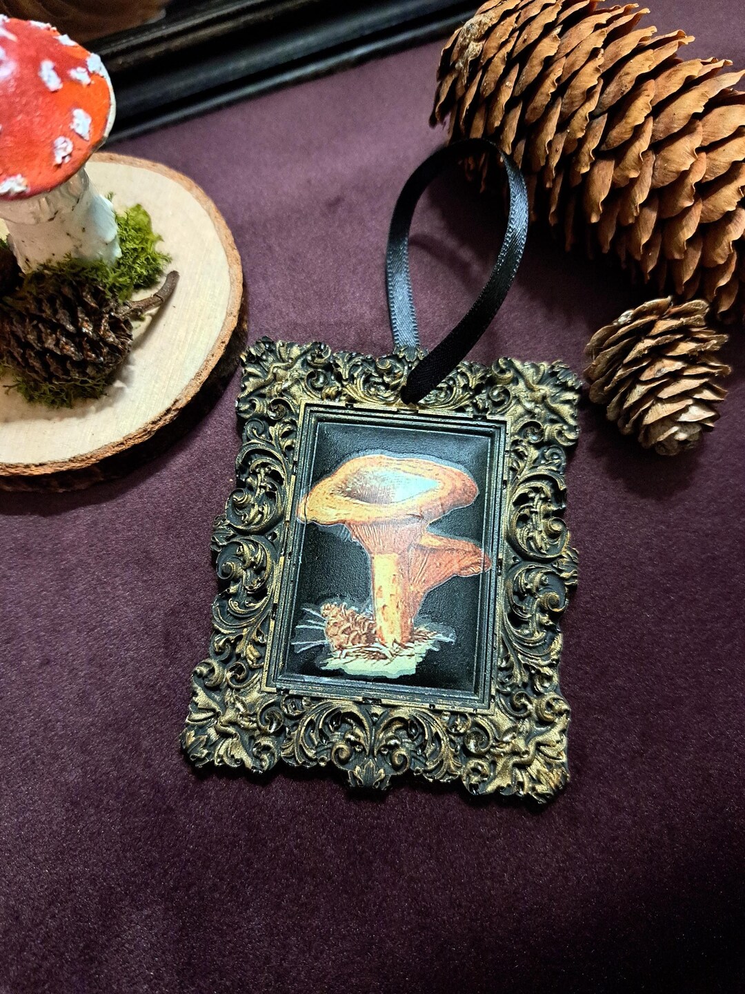 Mushroom Vintage Inspired Handmade Christmas Decoration, Fungi Nature ...