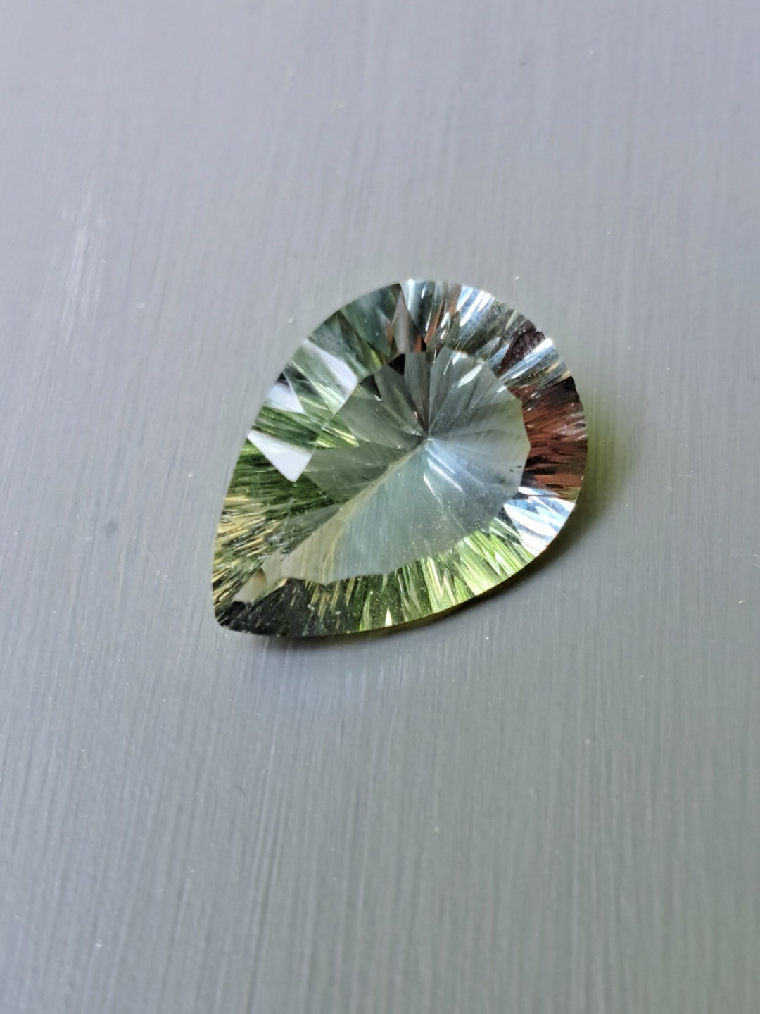 Green Fluorite 10.50ct Concave Pear Cut Loose Gemstone - Etsy