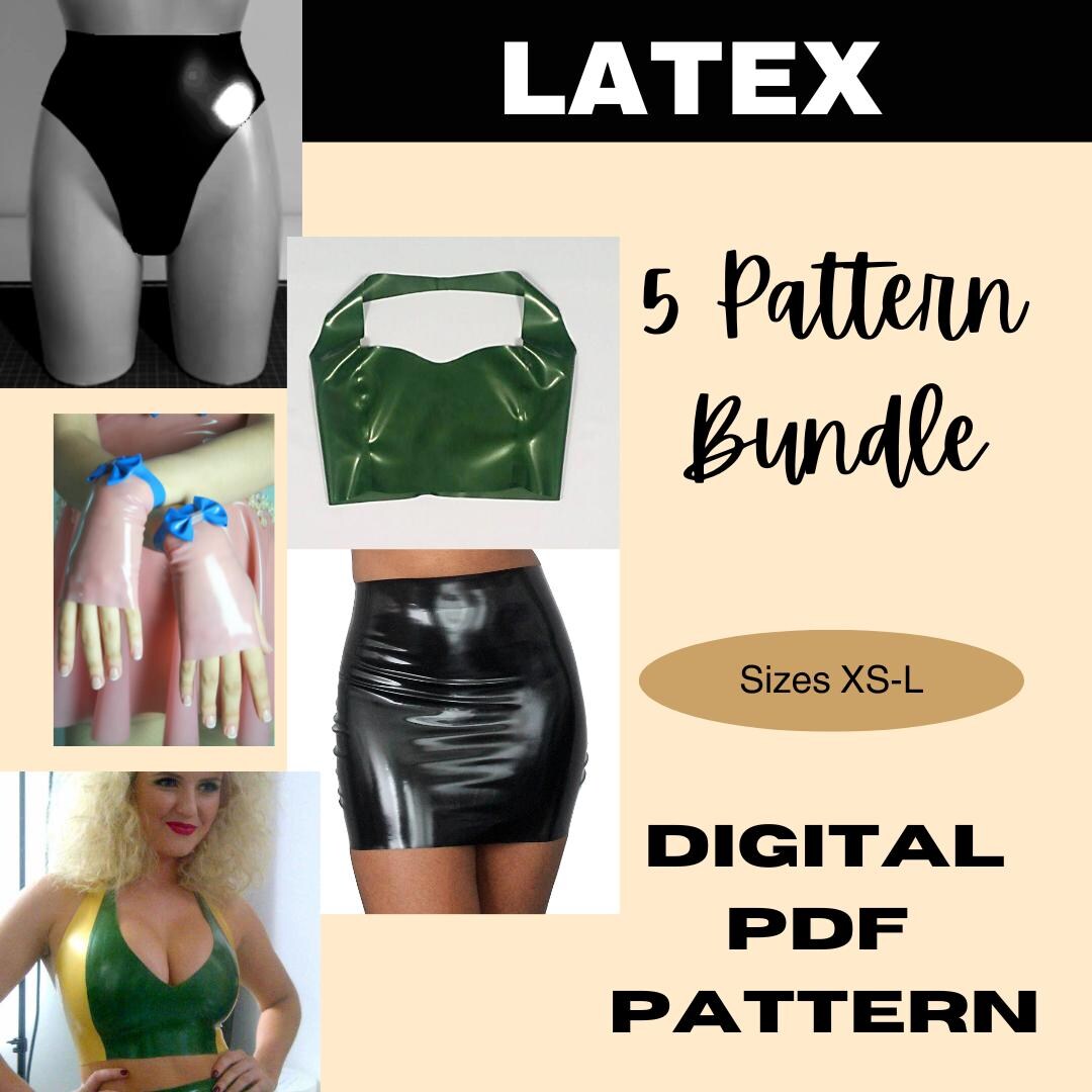 Latex Craft Patterns, Skirt, Top, Gloves, Panties, 5 Pattern Bundle UK6 ...