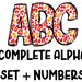 Red Gold Football Leopard Print Alpha Doodles | Doodle Letters ...