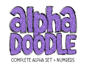 Cheetah Alpha Doodles Doodle Letters Lowercase Numbers - Etsy