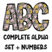 Baseball Softball Leopard Print Alpha Doodles | Doodle Letters ...