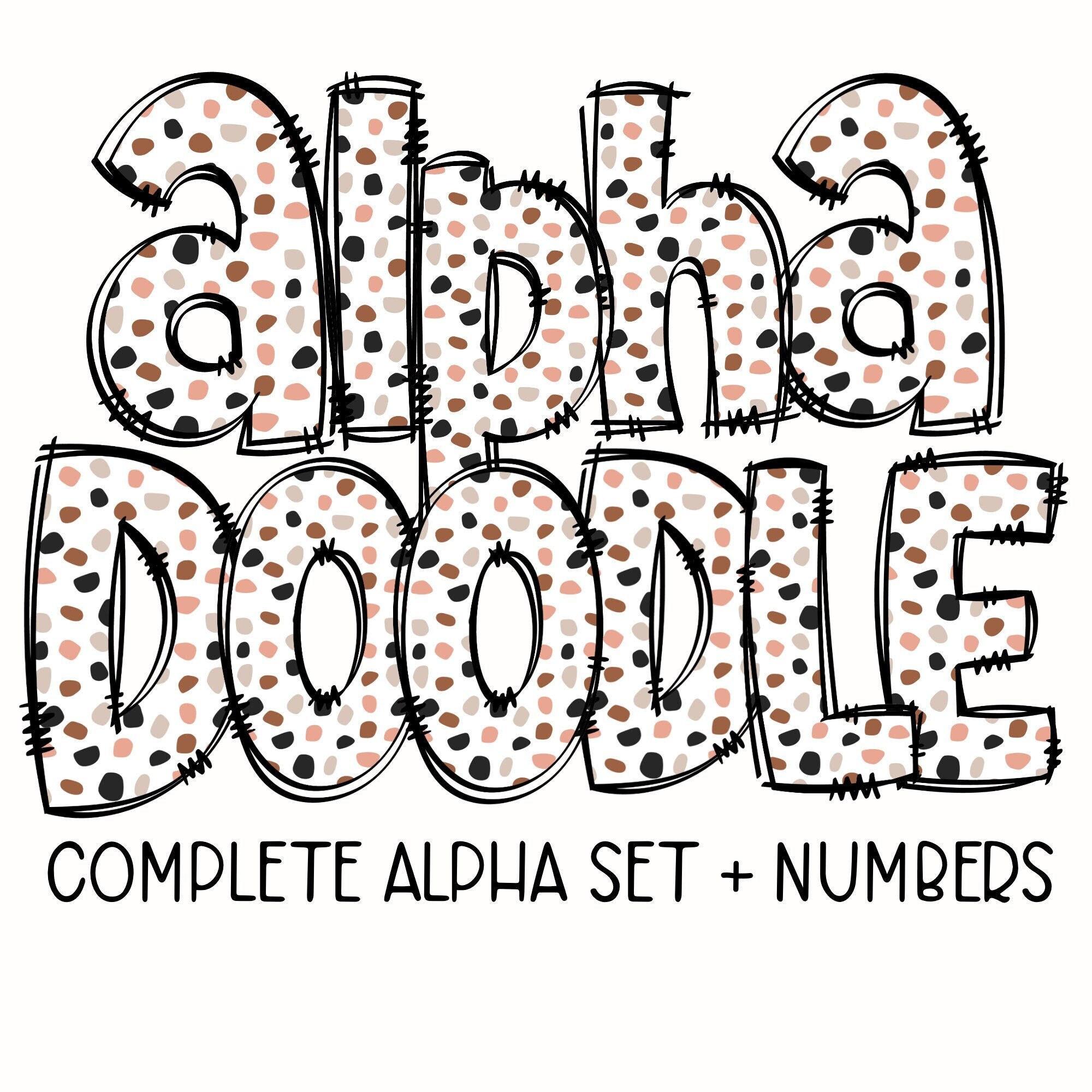 Pebbles Alpha Doodles | Doodle Letters | Lowercase, Numbers, Capital ...