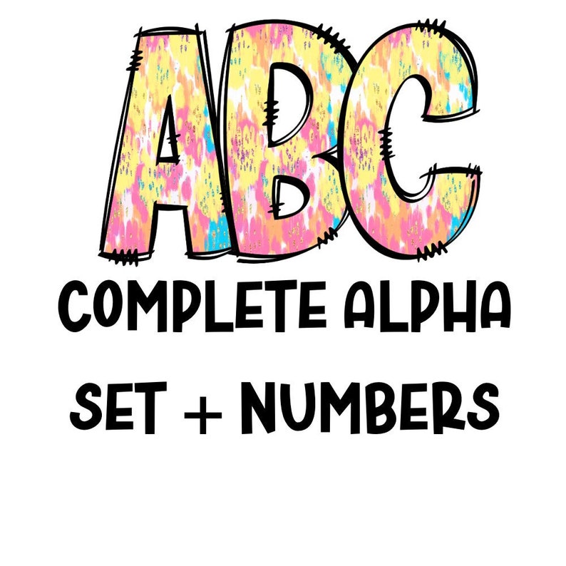 Paint Splatter Alpha Doodles | Doodle Letters | Lowercase, Numbers ...