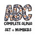 Navy Orange Football Leopard Alpha Doodles | Doodle Letters | Lowercase ...