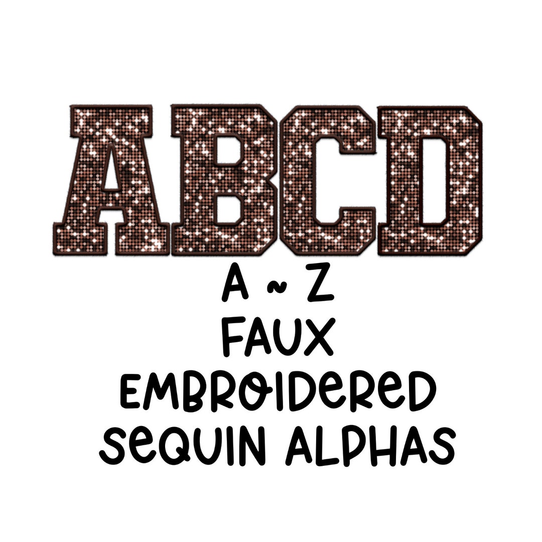 Brown Sequin Embroidered Alpha Doodles | Doodles for Pngs | Alpha ...
