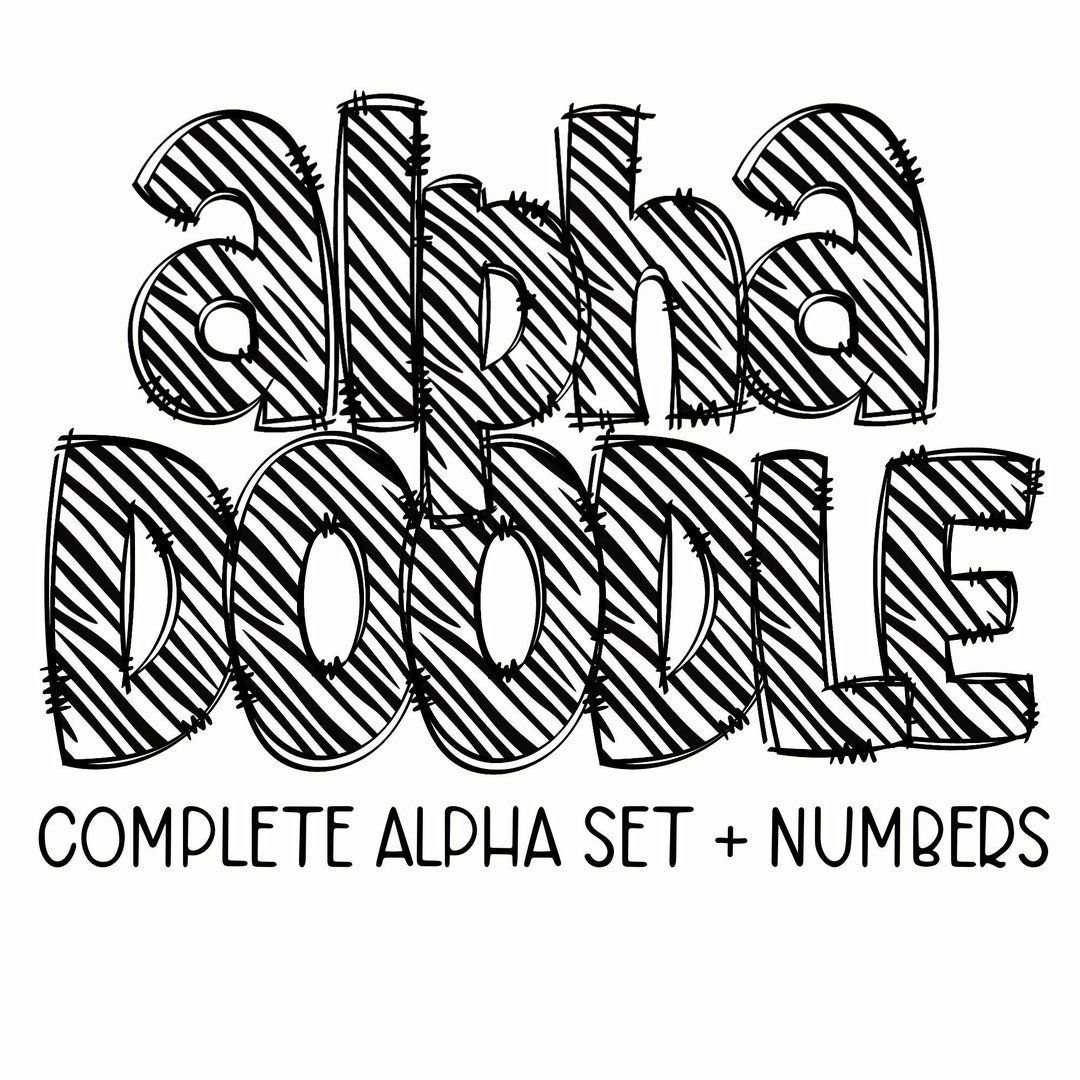 Zebra Alpha Doodles | Doodle Letters | Lowercase, Numbers, Capital ...
