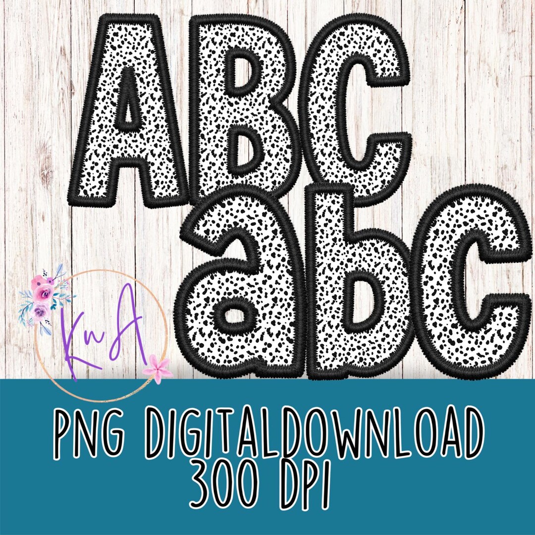 Black Embroidery Dalmatian Dots Alpha Doodles | Doodles for Pngs ...