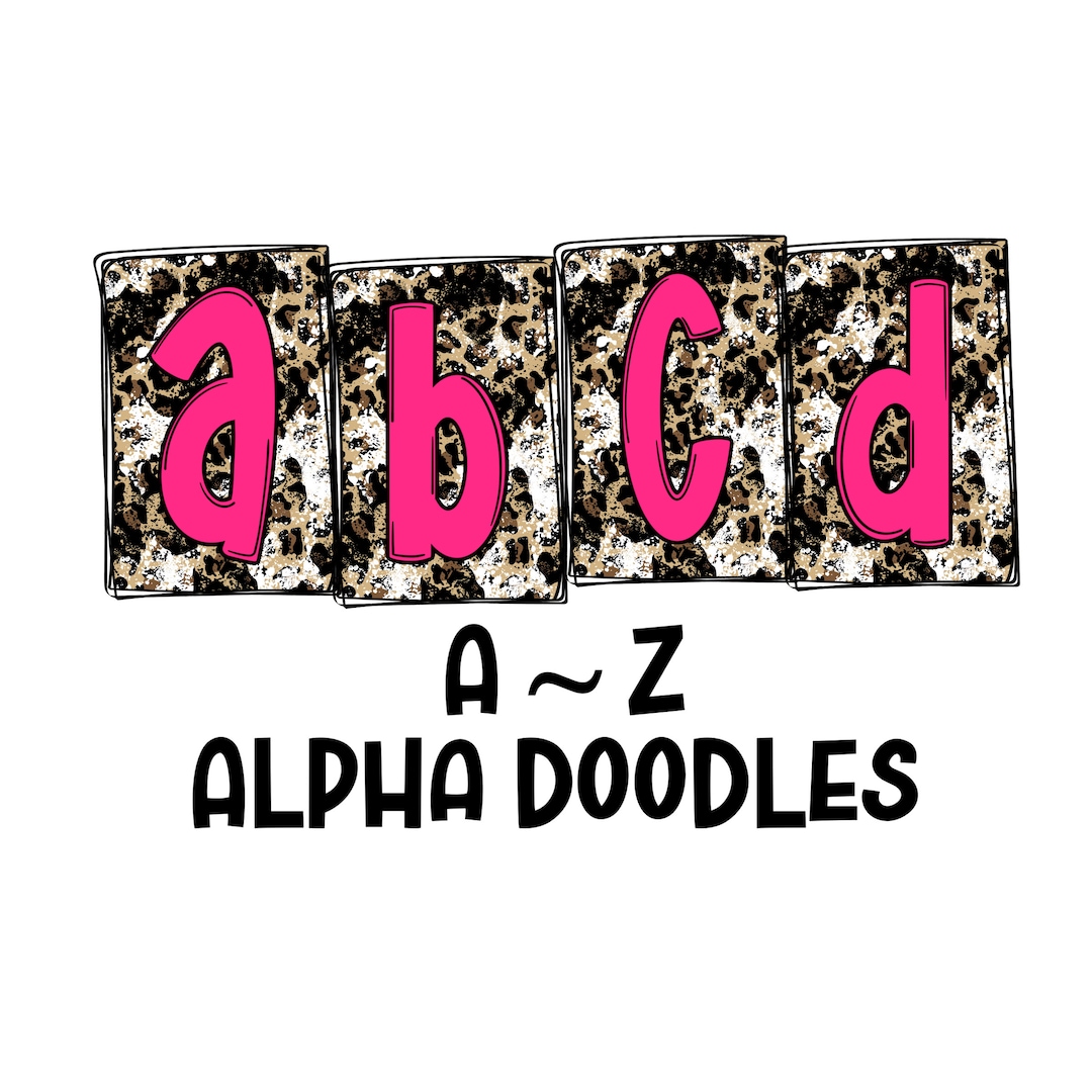 Leopard/cow Hot Pink Box Alpha Doodles | Doodles for Pngs | Alpha ...