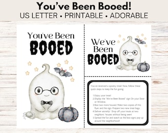 You've Been Booed Printable, Adorable Ghost, Neighborhood Game ...