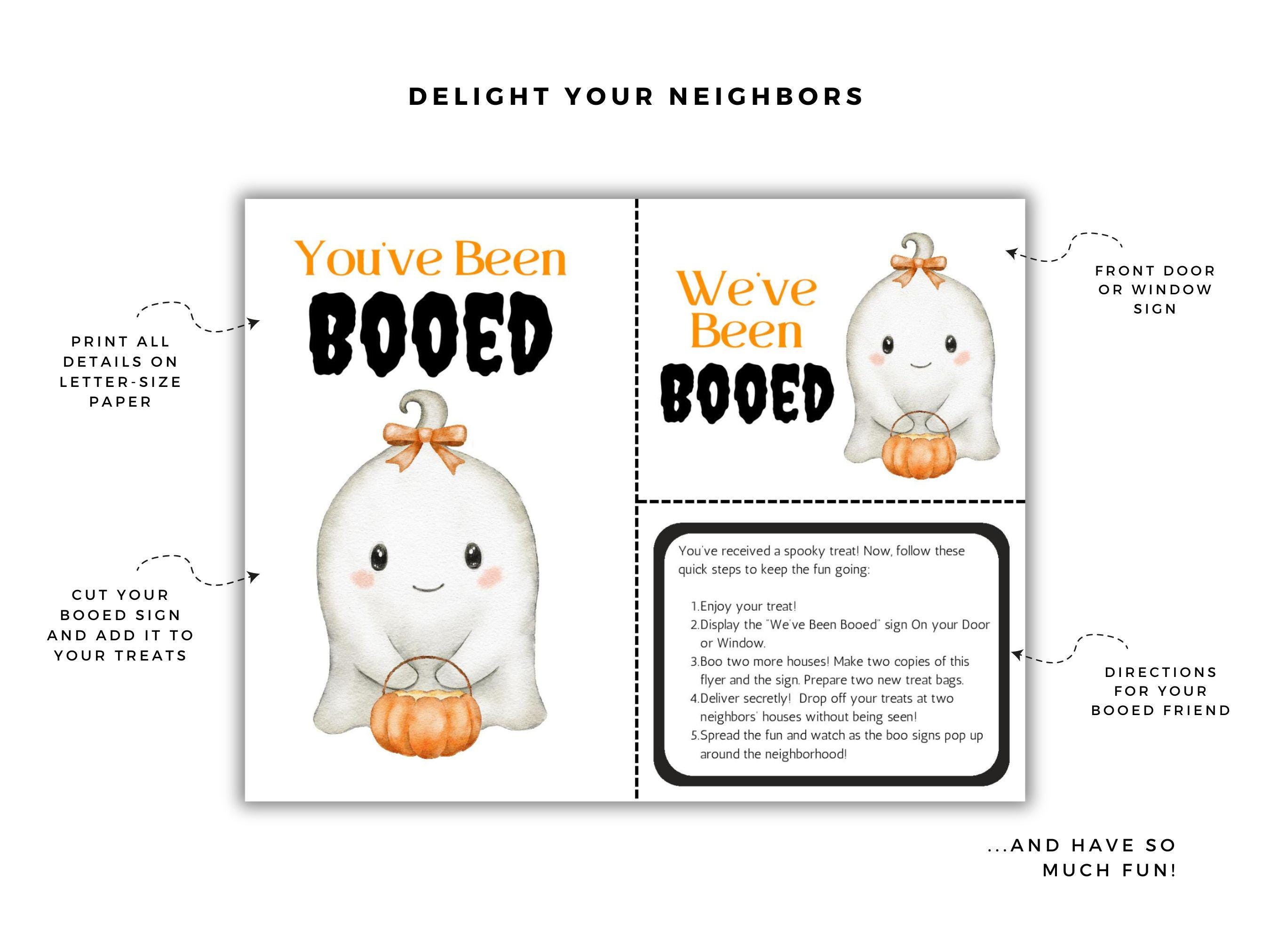 You've Been Booed Printable, Adorable Ghost, Neighborhood Game ...