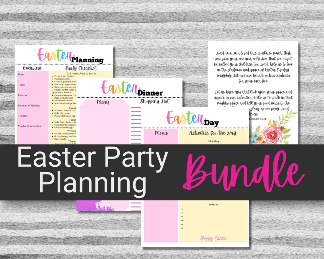 Easter Party Planning Bundle - INSTANT DOWNLOAD - Etsy