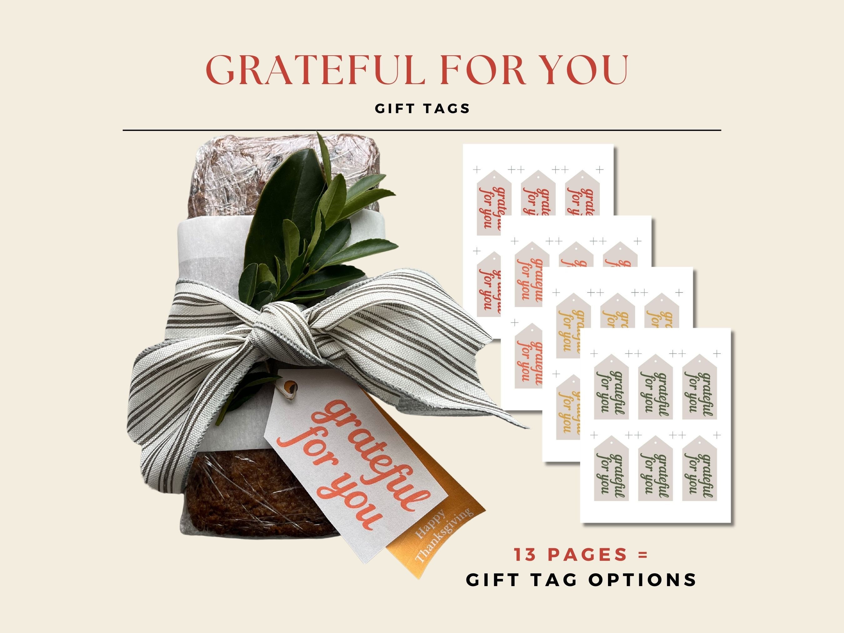 Grateful for You Gift Tags Printable Digital Download - Etsy
