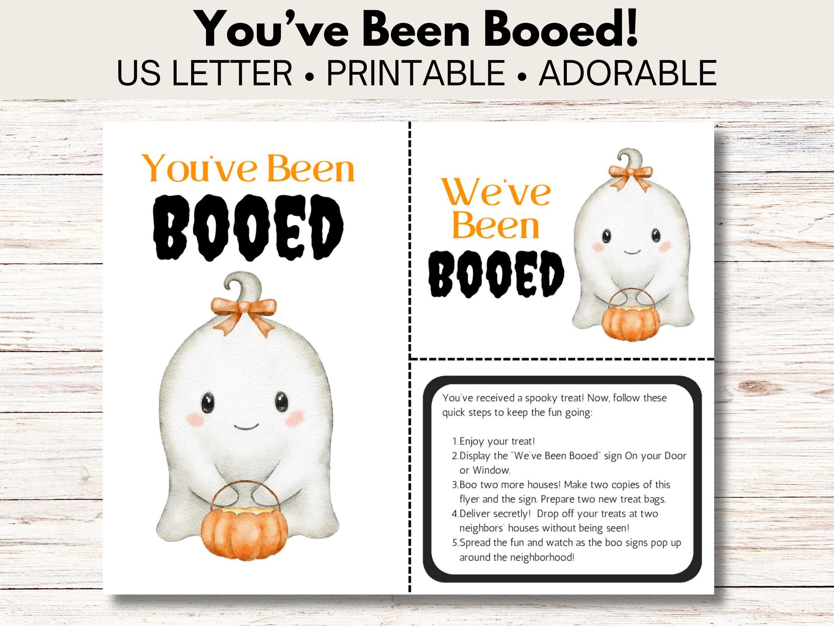 You've Been Booed Printable, Adorable Ghost, Neighborhood Game ...