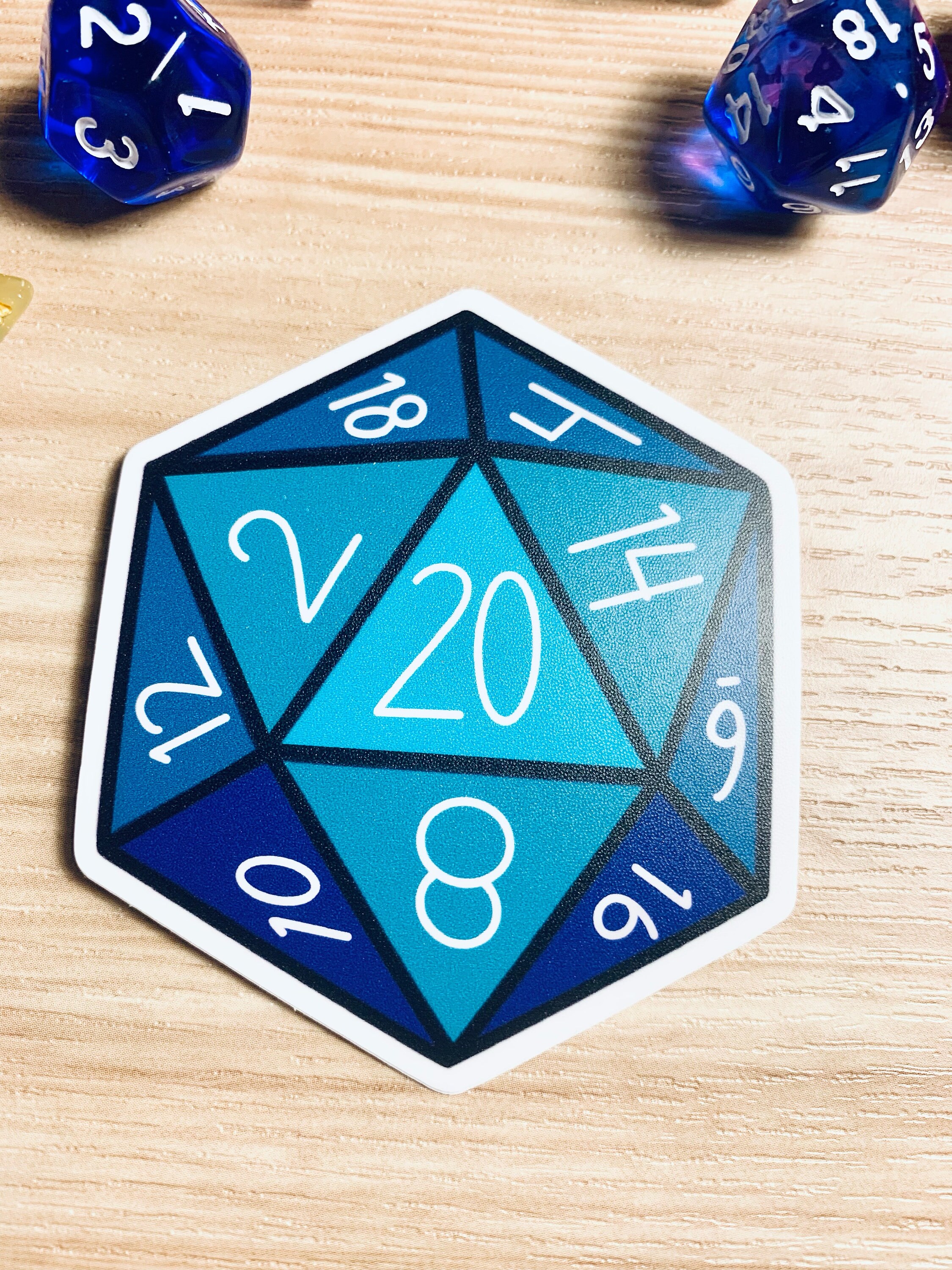 Teal D20 Natural 20 Vinyl Sticker // Natural 20 D&D Sticker | Etsy UK