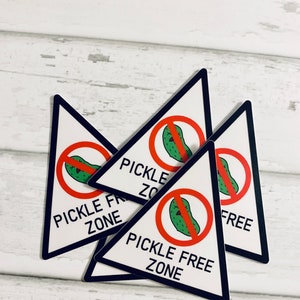 Pickle Free Zone Vinyl Sticker // Meme Sticker | Etsy