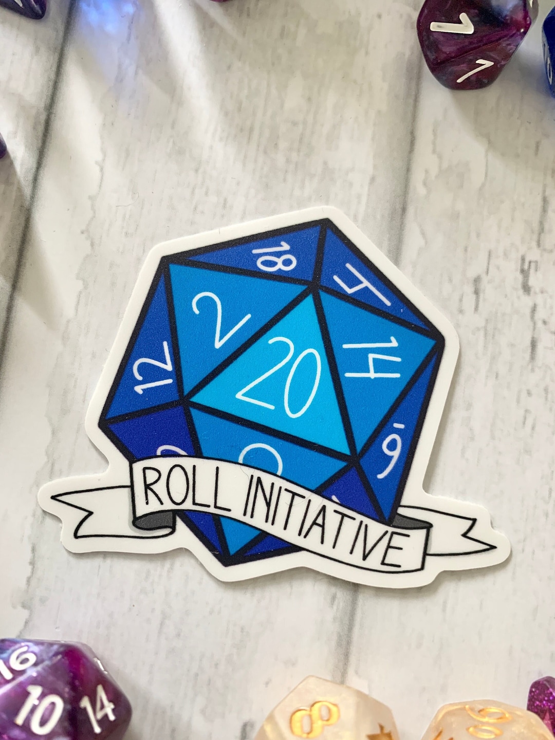 Roll Initiative, Natural 20 Vinyl Sticker // Natural 20 D&D Sticker - Etsy