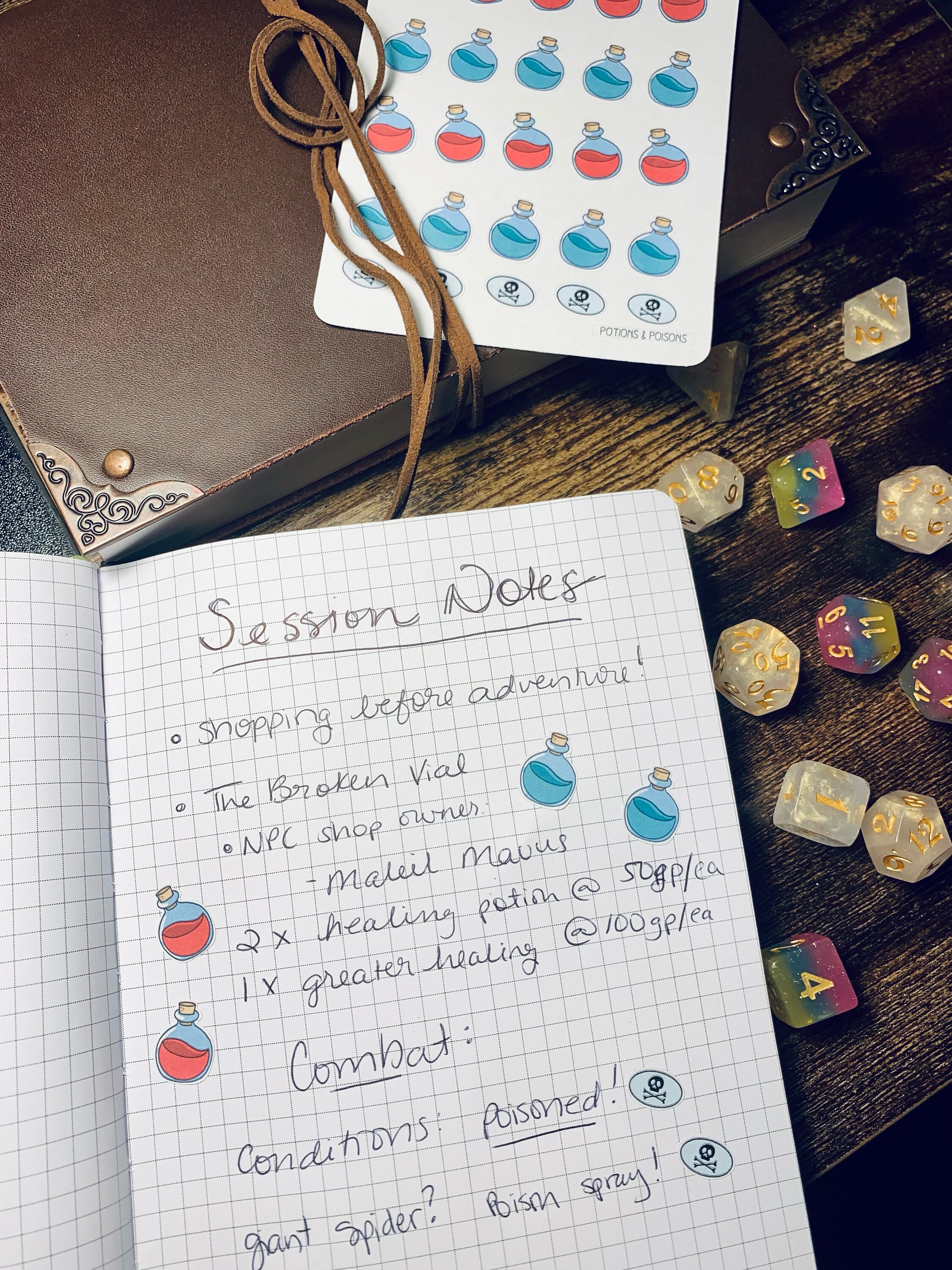 Potions and Poisons Sticker Sheet || Dnd Journal/bujo Paper Stickers - Etsy